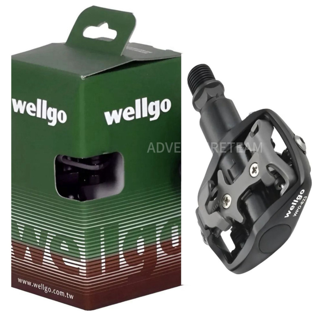Pedal Clip Duplo 9/16 Wellgo Wpd-823 Com Tacos Spd Bike Mtb | Shopee Brasil