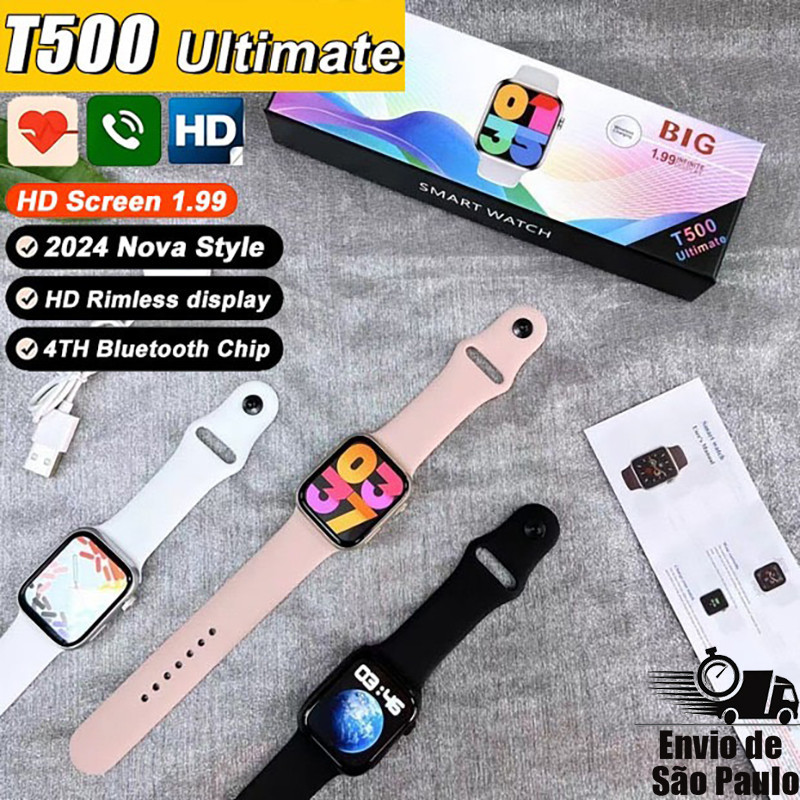 IWO 13 T500 ultimate Smartwatch monitor de Cronômetro de Chamada Bluetooth de Relógio ...