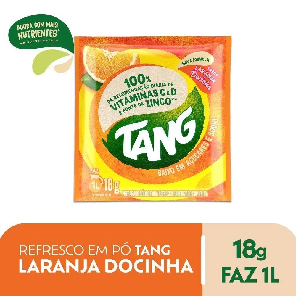 SUCO TANG LARANJA DOCINHA 18G C/18 | Shopee Brasil
