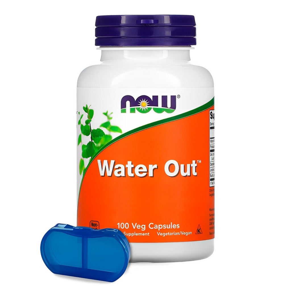 NOW Water Out Ervas/Nutrientes 100Cap c/Porta Cápsulas | Shopee Brasil
