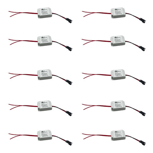 Kit 10 Driver Led Reator Fonte Para Plafon 1w-3w Bivolt | Shopee Brasil