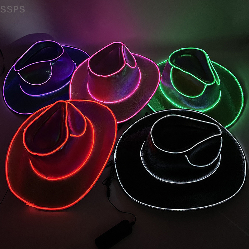 [Sspsps] Discoteca Chapéu De Noiva Luminoso Led Cowgirl Com Barra De ...