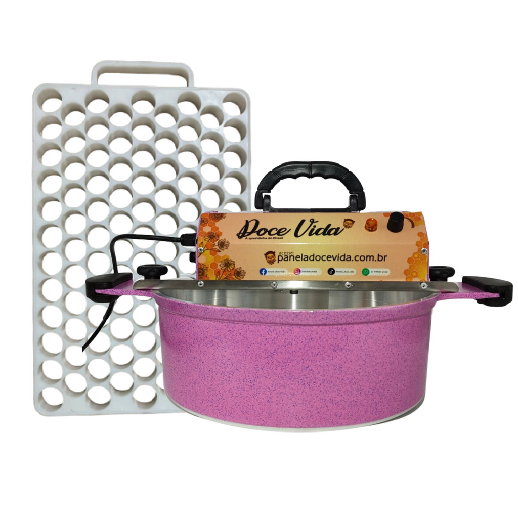 Panela Mexedora Misturadora 30cm 6L + Placa Porcionadora | Shopee Brasil
