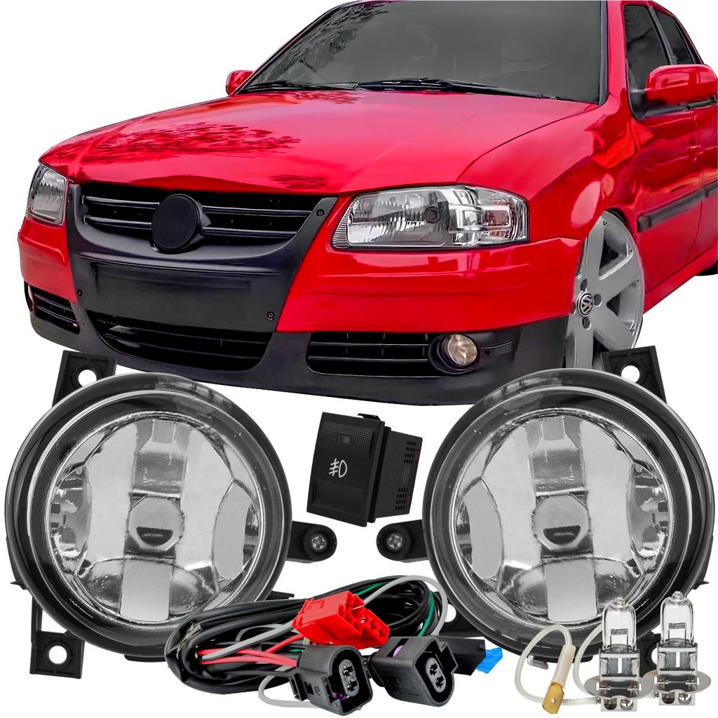 Kit Farol Milha Gol G4 2006 07 A 13 2014 Botão Modelo Original ...
