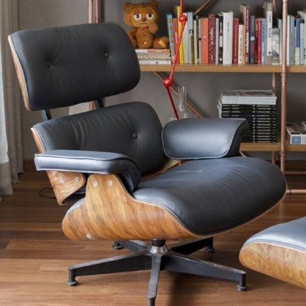 Poltrona Charles Eames Preta Preto | Shopee Brasil