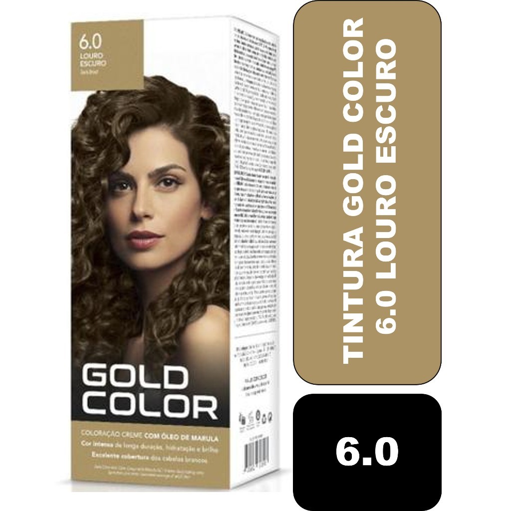 Tintura Gold Color 6.0 Louro Escuro | Shopee Brasil