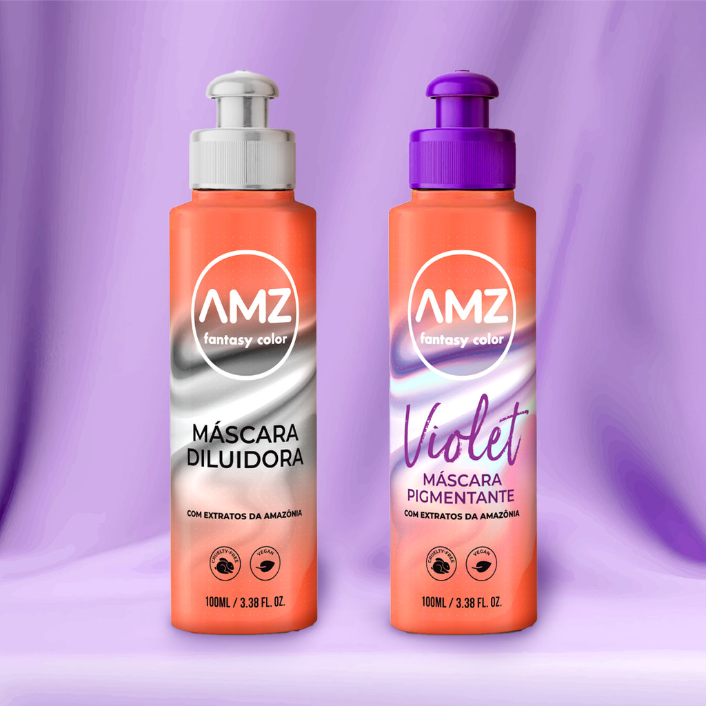 Máscara Pigmentante Violeta Fantasy Color Violet + Diluidora | Shopee ...
