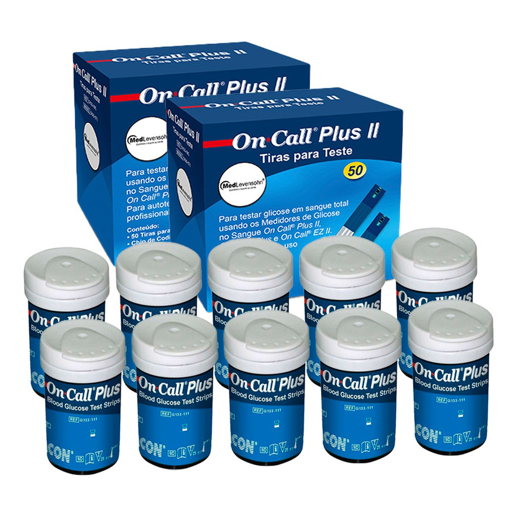TIRAS DE TESTE ON CALL PLUS 10 CAIXAS | Shopee Brasil