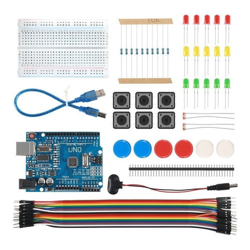 Kit Uno R3 Iniciante 80pcs C/ Protoboard Para Arduino | Shopee Brasil