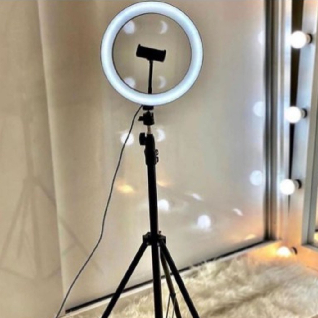 Ring Light Iluminador 10 Polegadas Com Tripé De 2.10 Metro | Shopee Brasil