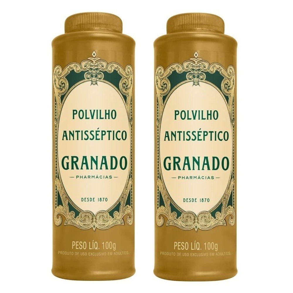 Talco Polvilho Antisséptico Tradicional Granado 100g - Kit com 2 ...