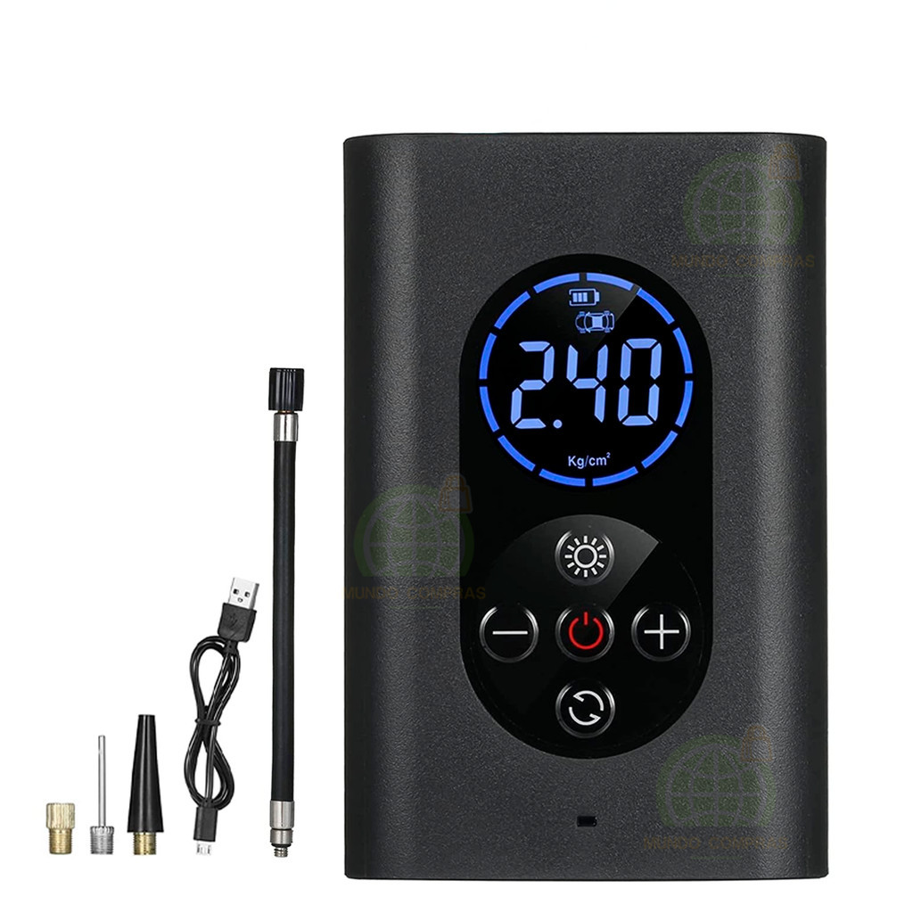 Mini Compressor Elétrico Digital Encher Pneu Bike Moto Carro | Shopee ...