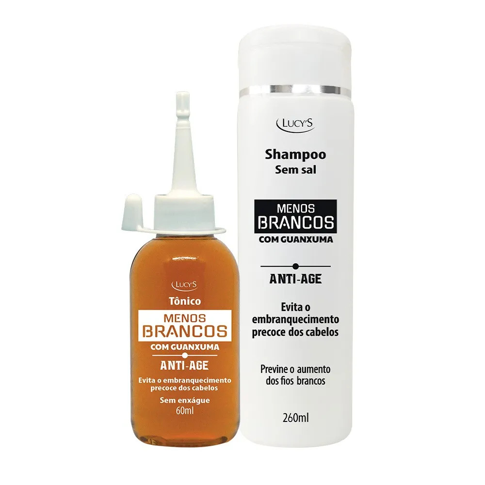 Kit Evita o Embranquecimento Precoce dos Cabelos Menos Brancos com ...