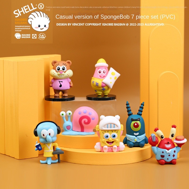 Spongebob SquarePants Pie Big Star Octopus Brother Plankton Boss Doll ...