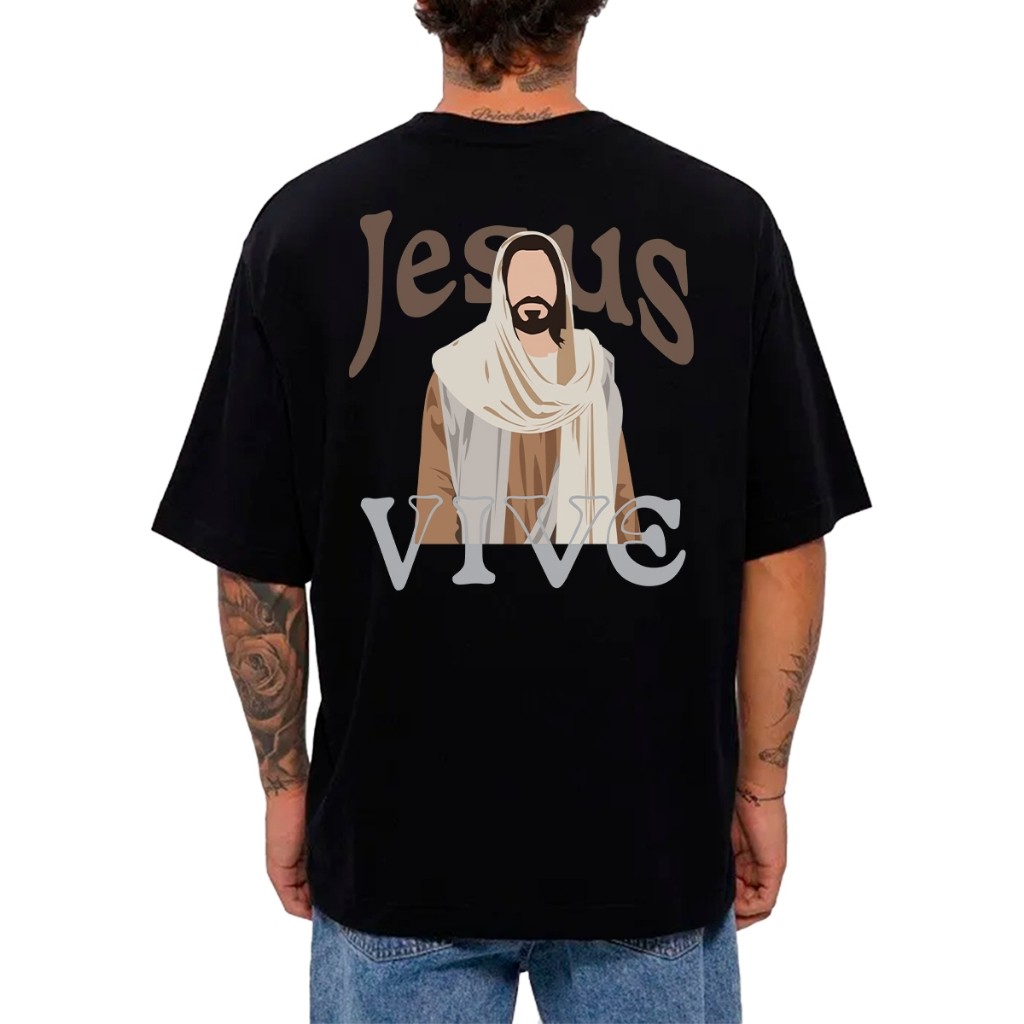 Camiseta Oversized Streetwear Moda Religiosa Masculina Feminina camisa ...
