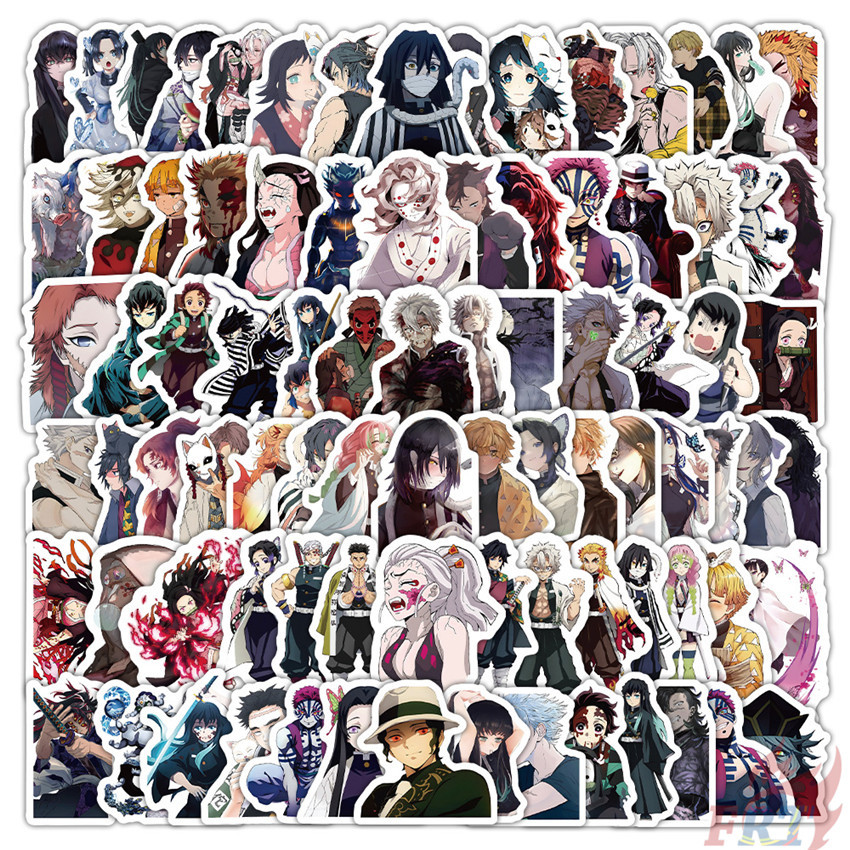100 Pçs/Set Demon Slayer : Kimetsu No Yaiba-Adesivos De Treinamento ...