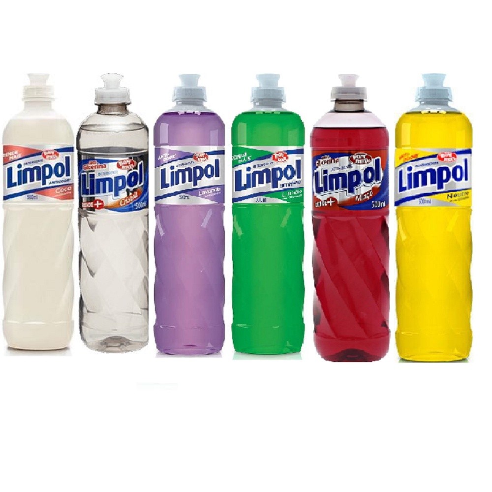 Detergente Limpol 500ml - Kit 10 unidades Sortidos | Shopee Brasil