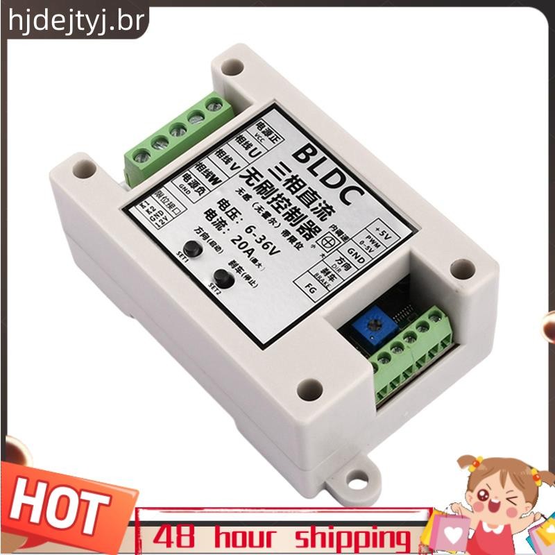 400W BLDC 3 Fase Brushless Motor Controlador Driver 6V-30V Hallless DC Drive Board Fonte De ...
