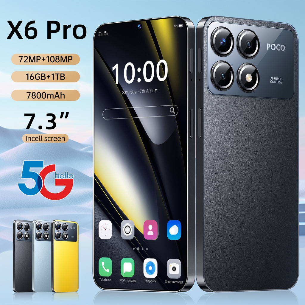 Celular X6 Pro Global Edition Android Tudo-Em-Um 7.3 Polegadas ...