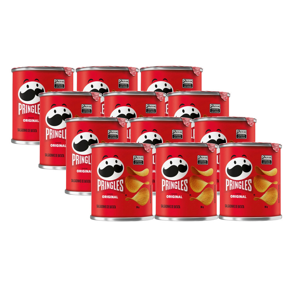 BATATA PRINGLES ORIGINAL - 12 UNIDADES X 35G (420G) | Shopee Brasil