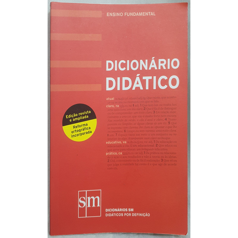 Livro Dicionário Didático Língua Portuguesa SM - Ensino Fundamental ...