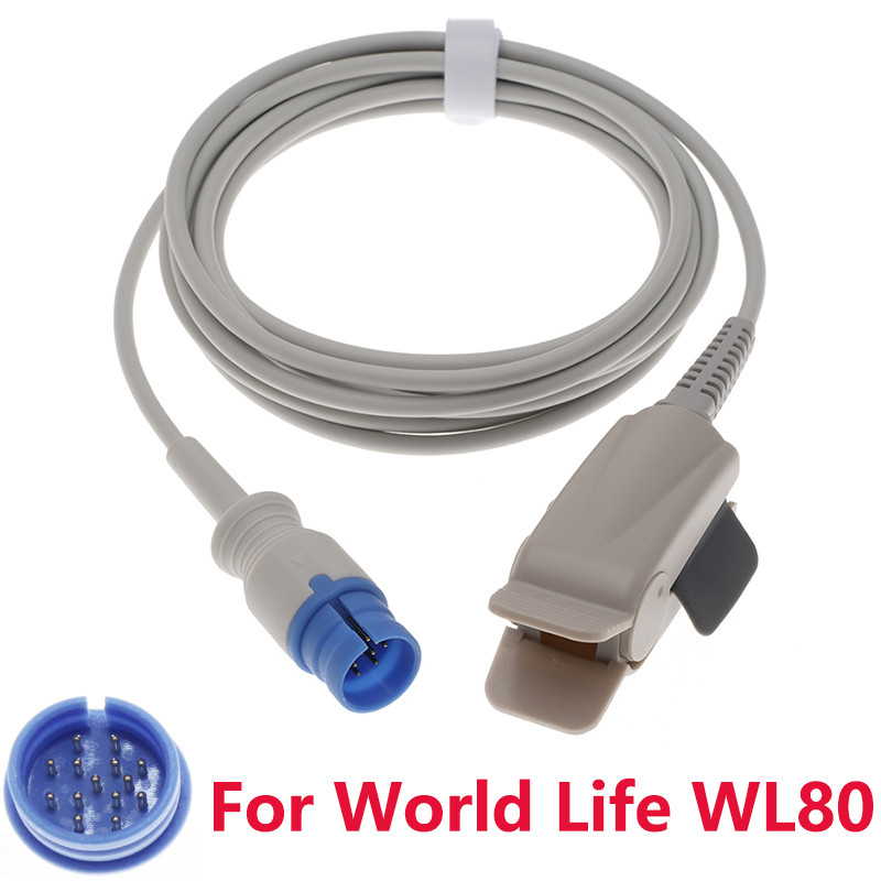 Oxímetro De Pulso Reutilizável Spo2 Sensor Compatível Com O World Life ...