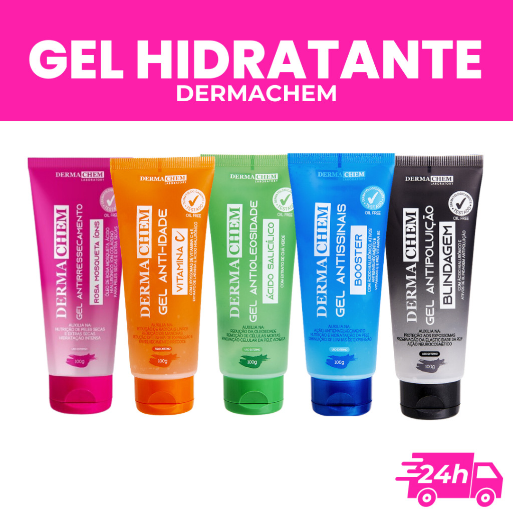 GEL HIDRATANTE FACIAL SKIN CARE DERMACHEM 100ML | Shopee Brasil