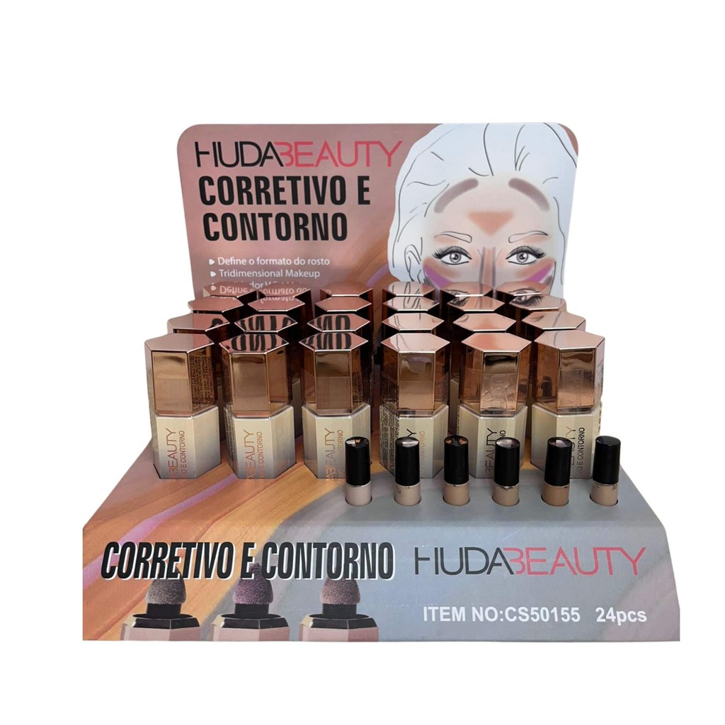 Corretivo e Contorno com Aplicador HUDA BEAUTY CS50155 | Shopee Brasil