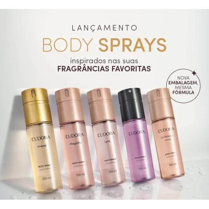 Body Spray Eudora La Victorie, Eudora Roxo, Lyra, Imensi e Magnific ...