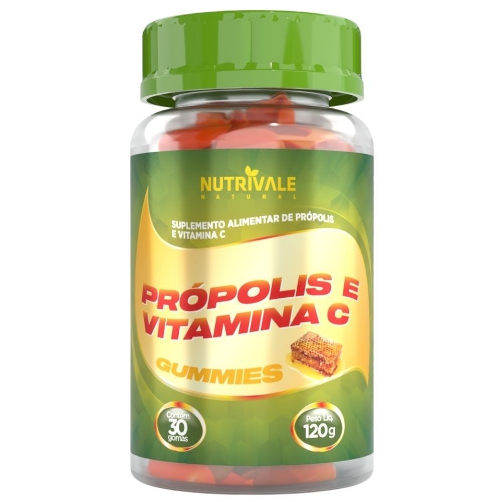 Própolis com Vitamina C Gummies 30 Gomas - Nutrivale | Shopee Brasil