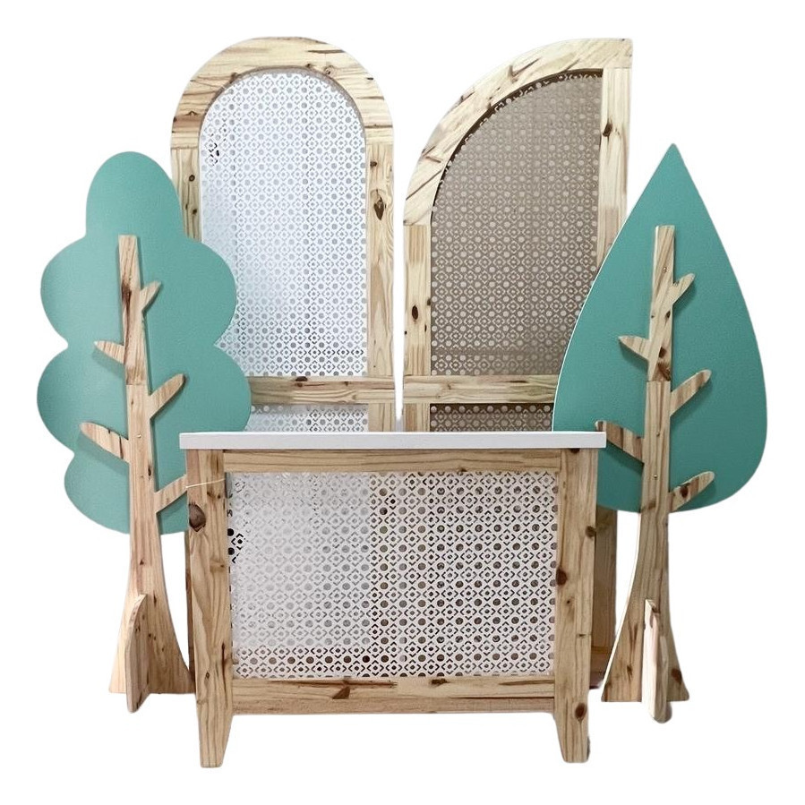 Sua Festa Completa com Nosso Kit Decoração em MDF: Painéis e Cômoda ...
