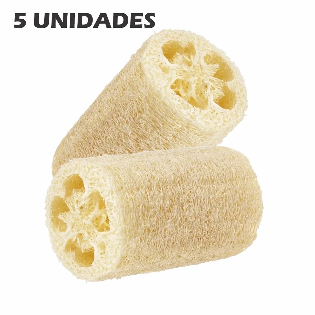 5 Buchas Esponja Vegetal Bucha Natural 100% Ecológica Esfoliante Pele ...