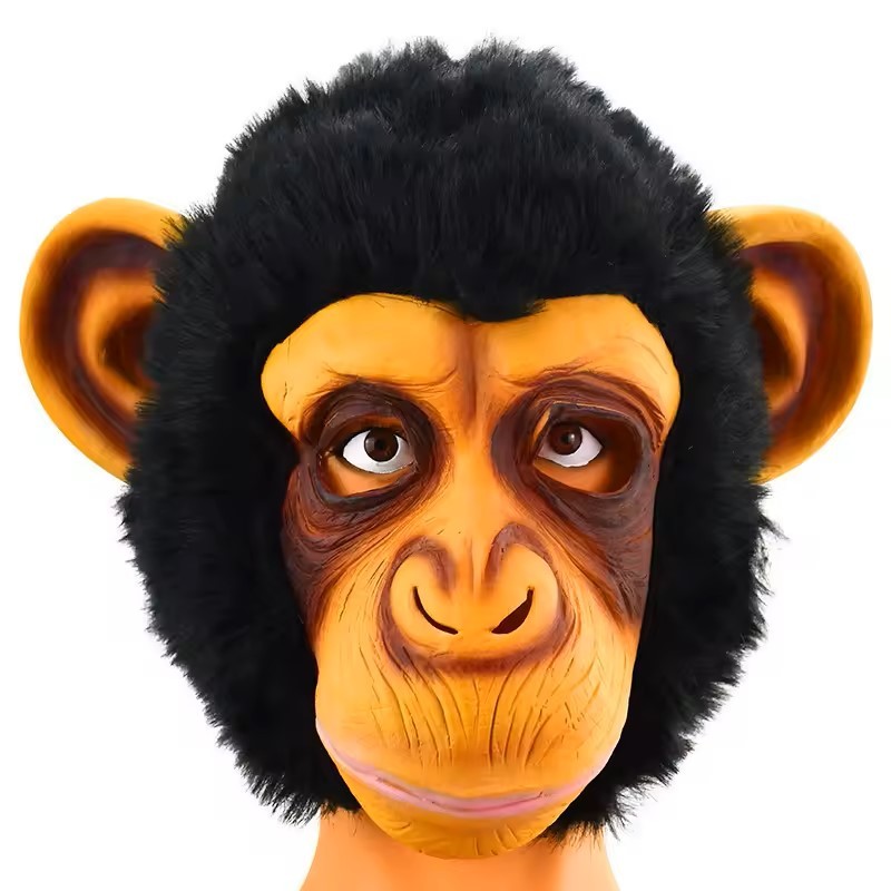Máscara Látex Animal Macaco Realista Pelugem Monkey | Shopee Brasil