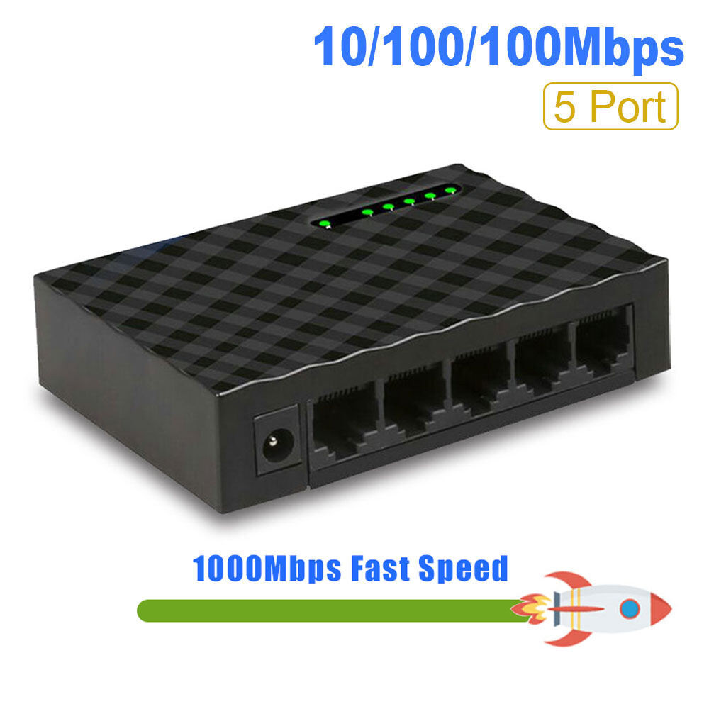 5 Portas Gigabit Switch Ethernet Smart Switcher Alto Desempenho ...