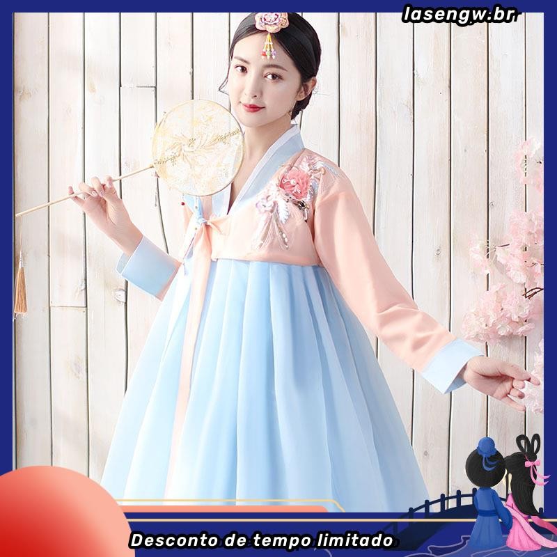 [Novos Produtos] Hanbok Roupa Coreana Adulta Roupa Coreana Fresca Roupa ...