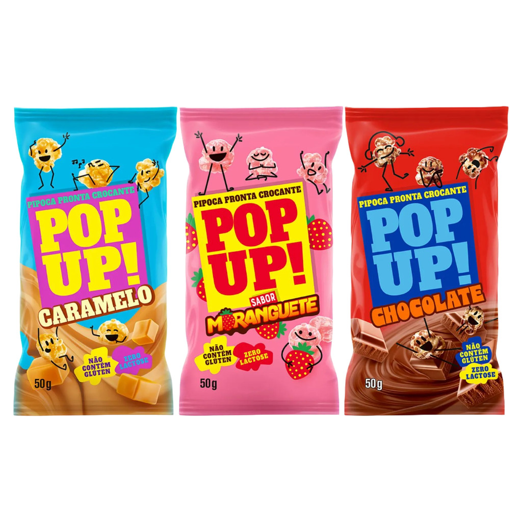 10 Pipoca Pop Up 50g Escolha o Sabor | Shopee Brasil