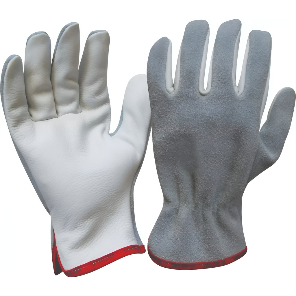 Kit 5 Luva Raspa Vaqueta Mista Petroleira Punho Curto Epi Proteção ...