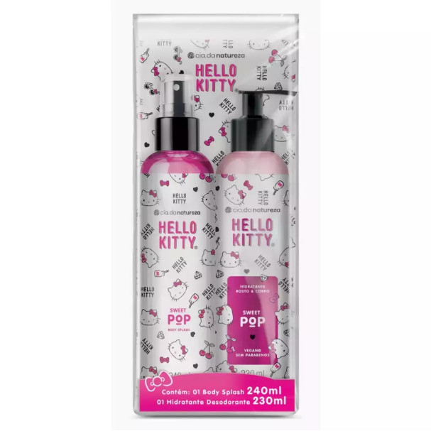 Kit Hello Kitty Body Splash 240ml + Hidratante 230ml Sweet Pop - Cia da ...