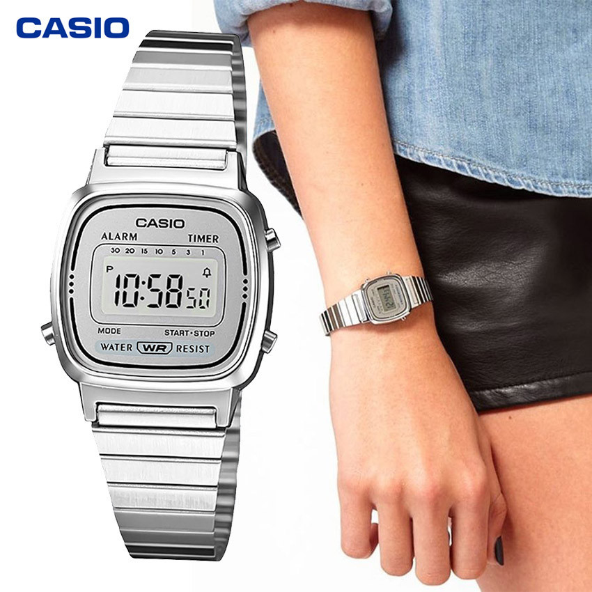 relógio casio feminino mini Relógio Digital feminino a prova d água ...