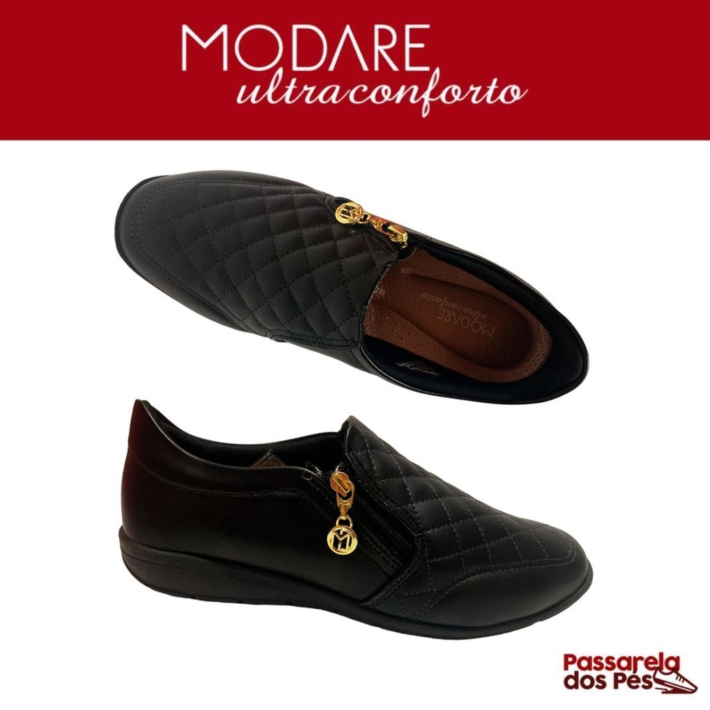 Tênis Feminino Modare UltraConforto Slip On Fecho Eclair - Ideal para o ...
