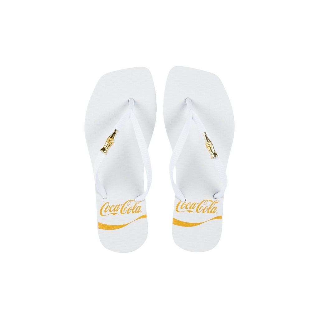 Chinelo Feminino Coca Cola Madison Branco | Shopee Brasil