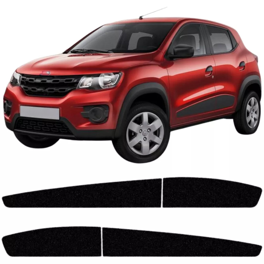 Kit Par Adesivos 2 Faixa Lateral Porta Renault Kwid 2017 2018 2019 2020 ...