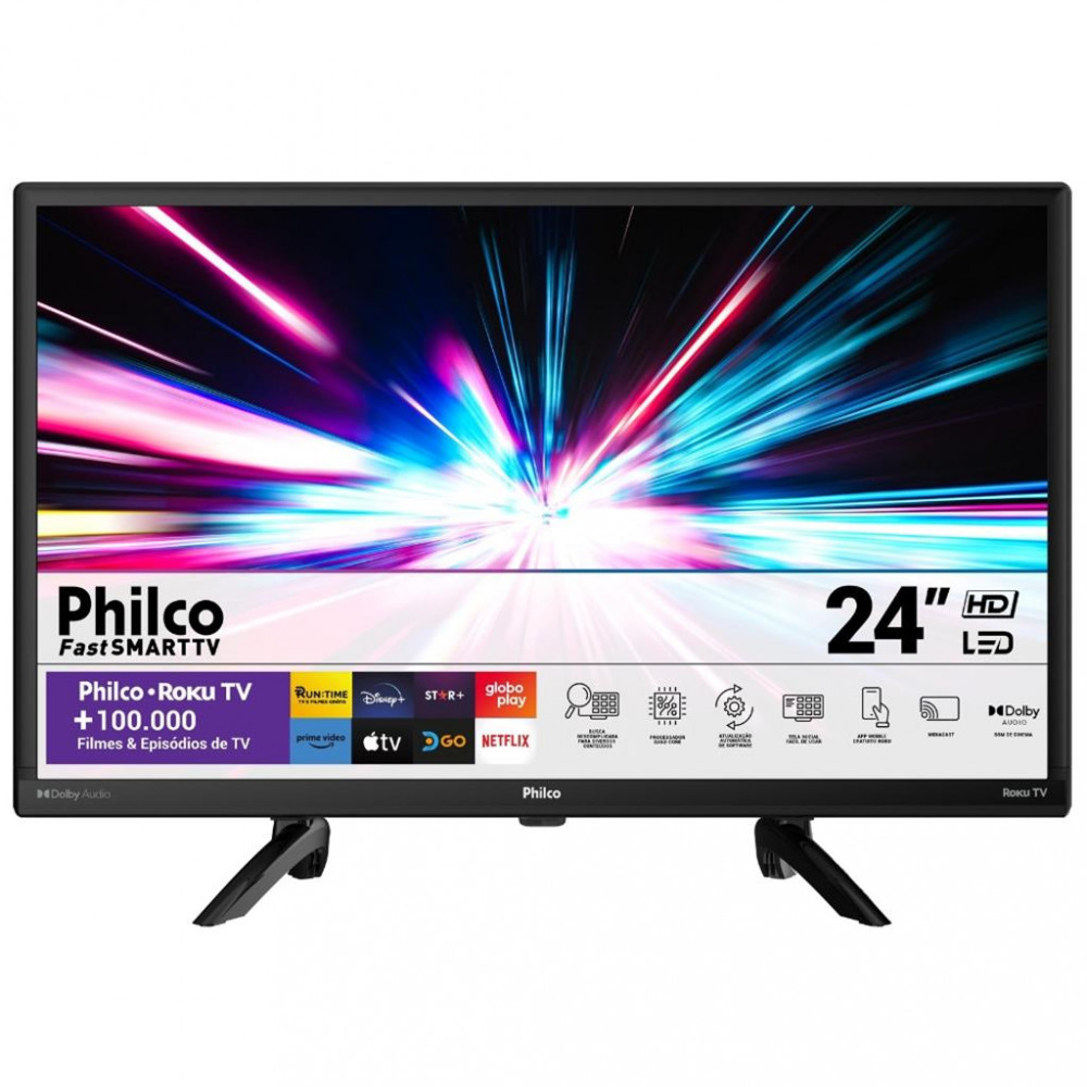 Smart TV Philco 24 Polegadas LED Roku TV PTV24G5YR2CP | Shopee Brasil