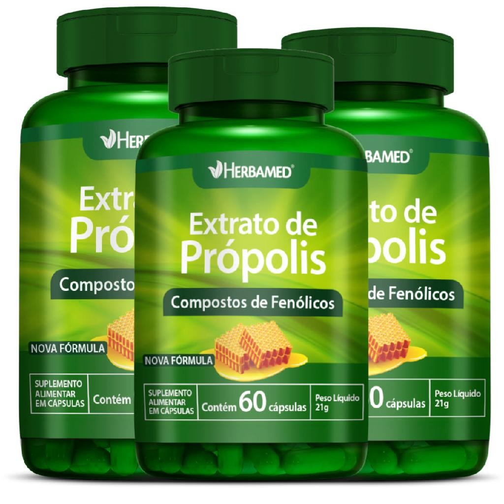 Extrato De Propolis 180 Cápsulas Herbamed | Shopee Brasil