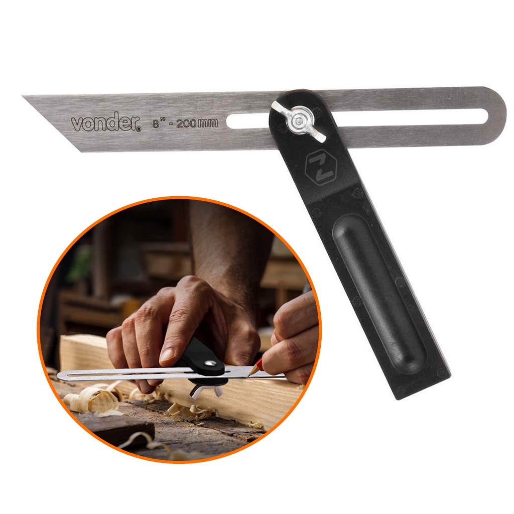 Suta Transferidor e Copiador de ângulos e Grau 20 cm 8 Polegadas Vonder ...