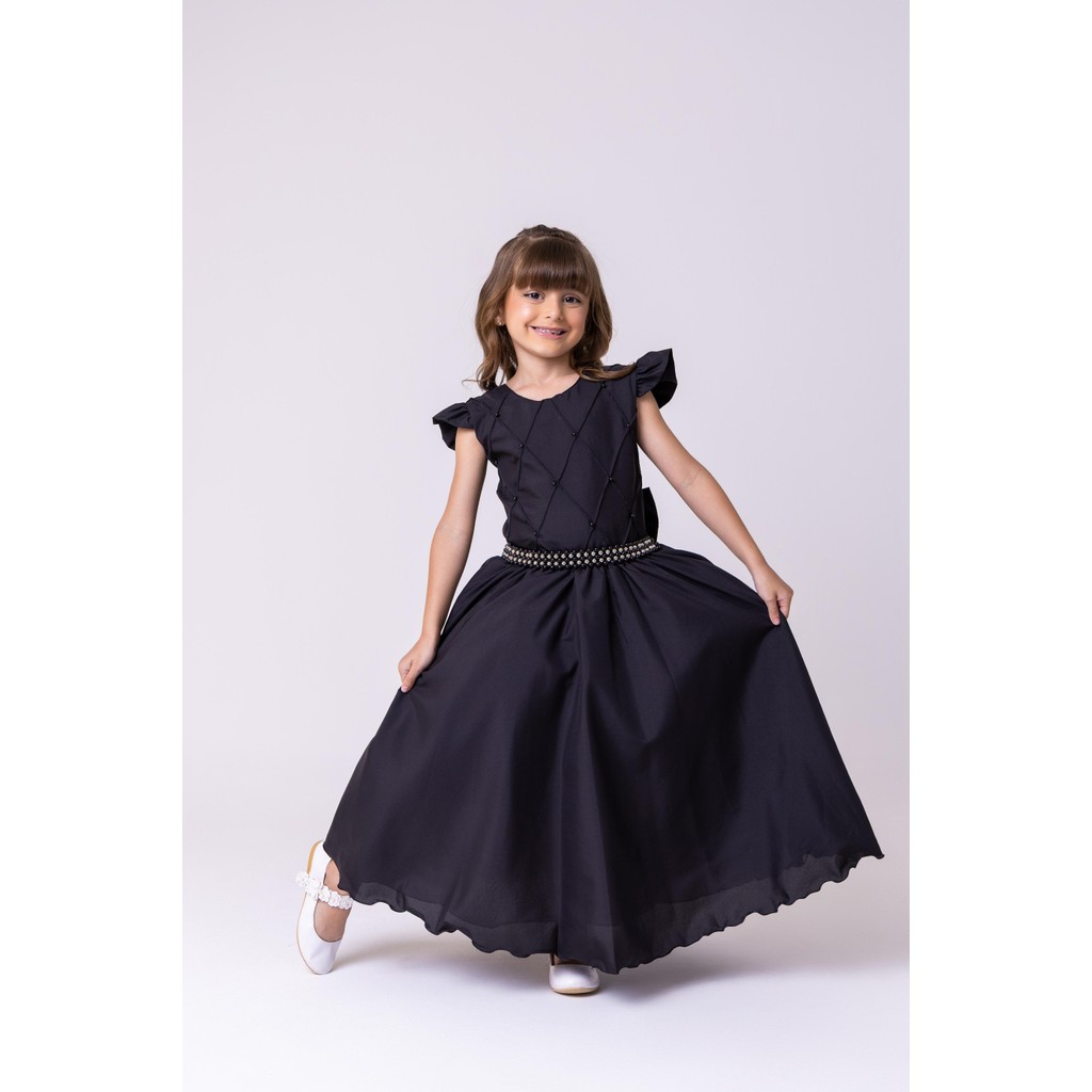 Vestido Ysa Kids Ariane Longo Preto | Shopee Brasil