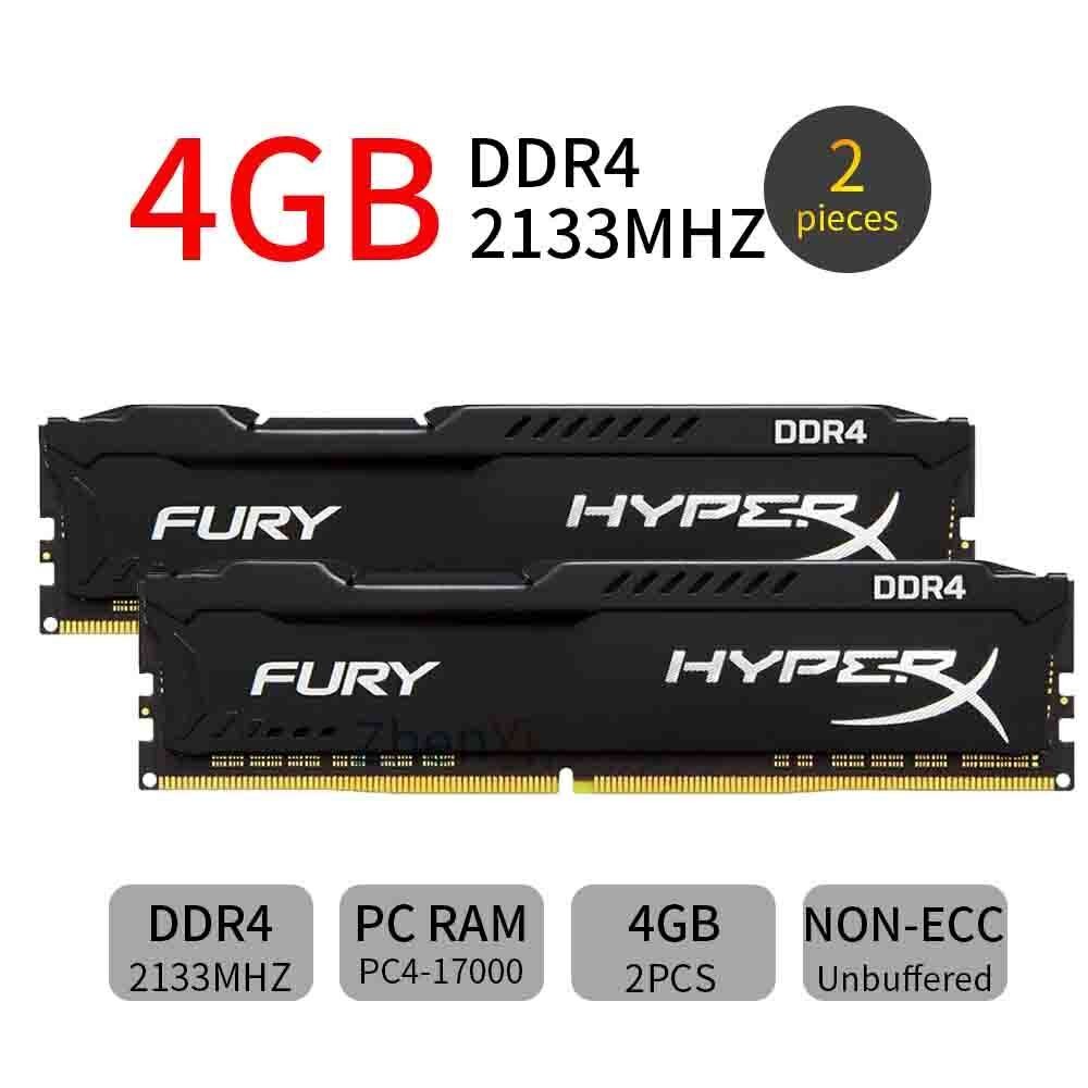 Para Kingston HyperX Fury 8 Gb (2x4) DDR4 2133 Mhz PC4-17000 CL14 ...