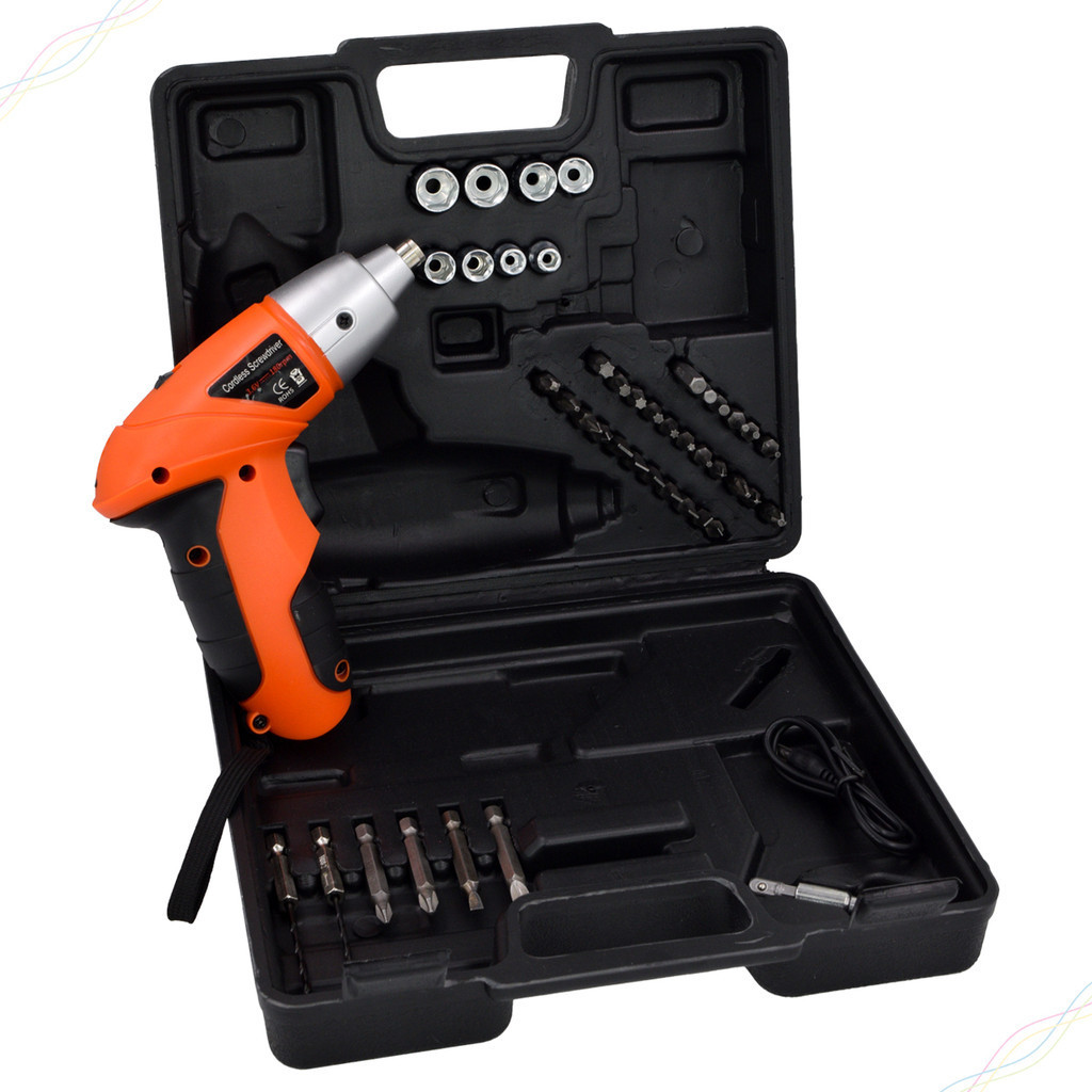 Mini Parafusadeira Furadeira Elétrica Portátil 45 Peças | Shopee Brasil