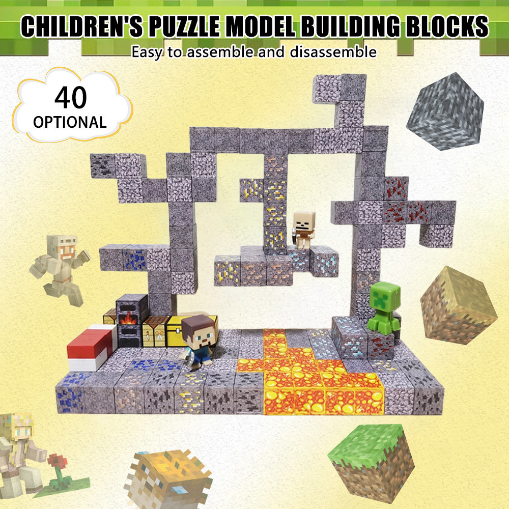 Minecraft Building Block DIY Ore Merchandise Conjunto De Brinquedos De ...