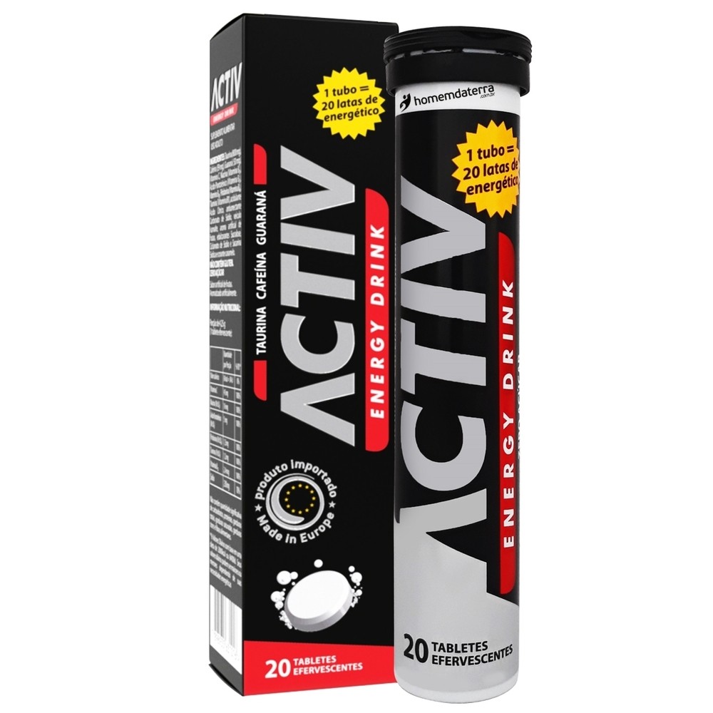Activ Energy Drink Eurovit 20 Tabletes | Shopee Brasil